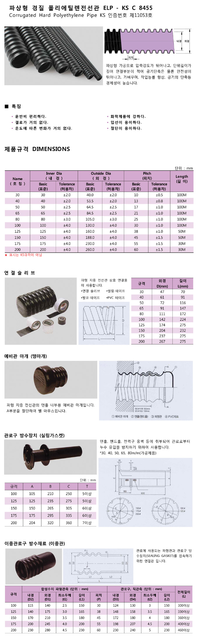 Elp전선관 Elp전선관 주 동서파이프